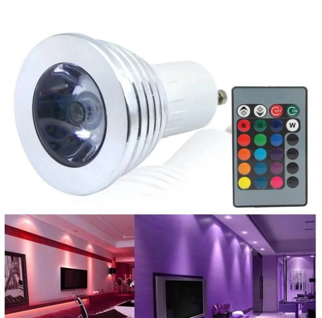 Changing RGB LED Light Bulb - E27/E14 Dimmable Party Bulb with Remote ...