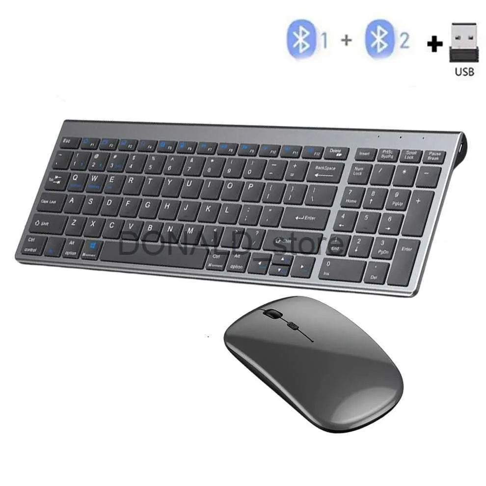 DHgate.com:Gray Wireless Keyboard and Mouse Set, Rechargeable 2.4GHz ...