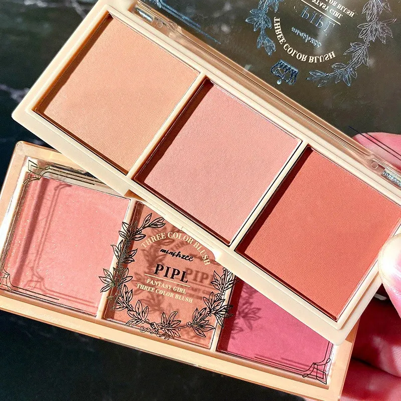 DHgate.com:3-Color Blush Palette, Mineral Pigment Cheek Blusher Powder ...