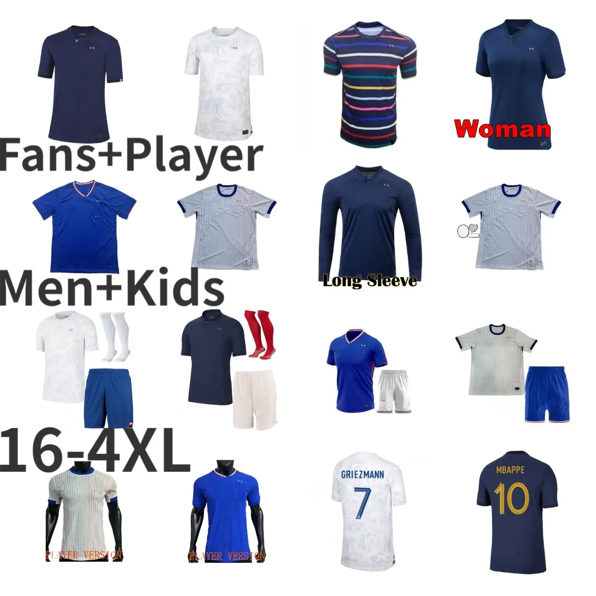 French Soccer Jerseys 2024 2025: BENZEMA, Fra Nces, MBAPPE, GRIEZMANN ...