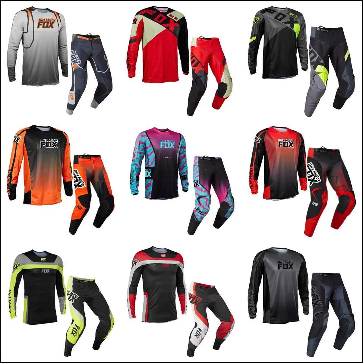 Mofox Pro Gear Motocross Dirt Bike Jersey Pants Gear Set Off-road MX ...