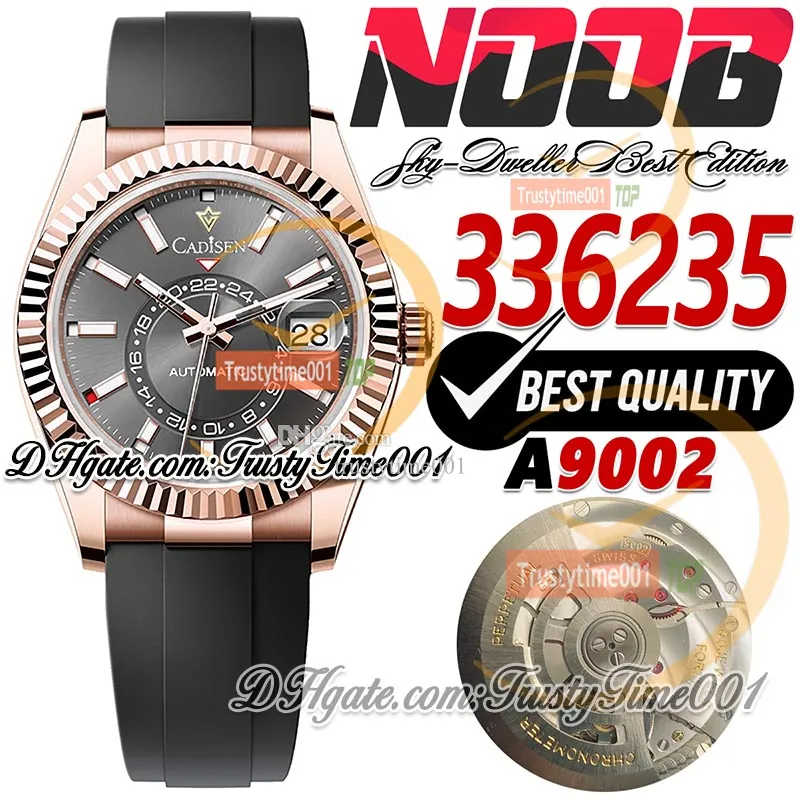 Luxury 18K Rose Gold Fluted Bezel Automatic Men's Watch, Gray Dial ...