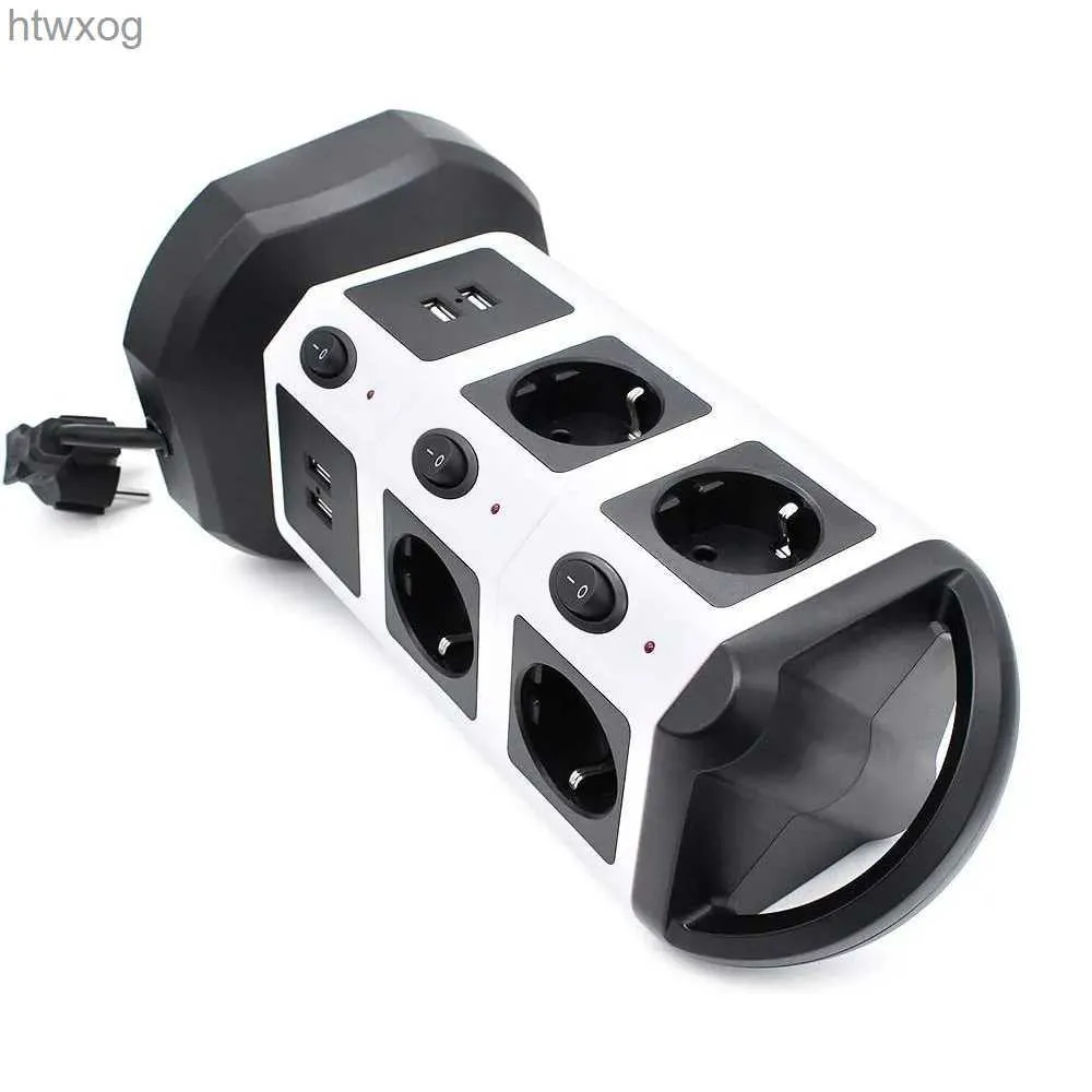 Enchufe De Cable De Alimentación TESSAN Regleta De Enchufes Múltiples ...