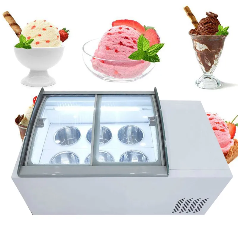 Modern Supermarket Ice Cream Freezer: Refrigerador De Helado De Puertas ...