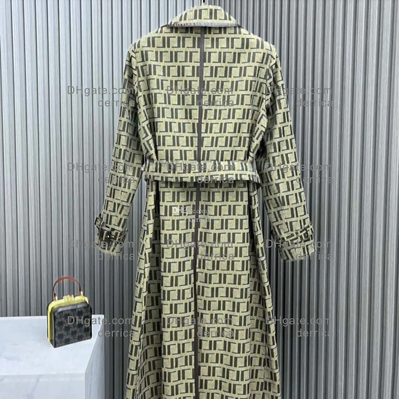 Luxury Designer Women's Trench Coats Woman Windbreaker High End Fabric ...