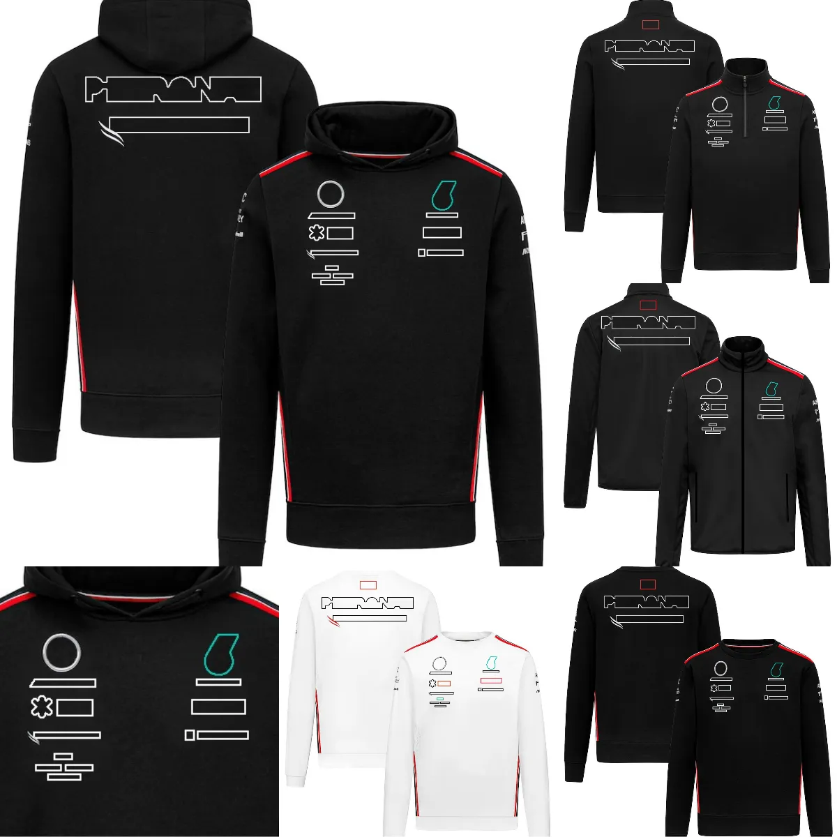 2023 F1 Official Black Hoodie Mens F1 Racing Clothing For New Season ...