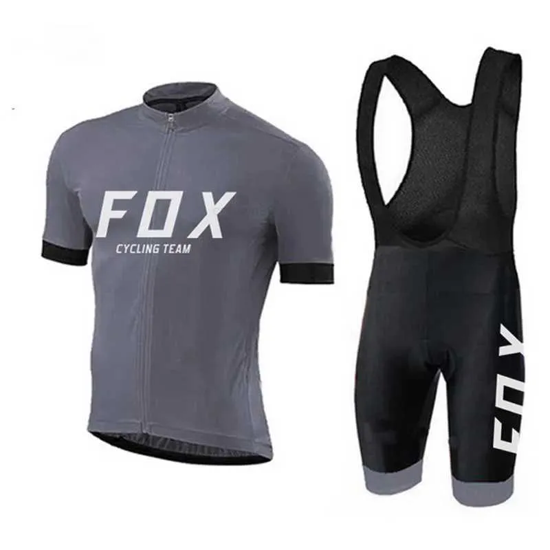 Men's Grey Fox Cycling Jersey Set: Breathable Road Bike Jersey and Bib ...
