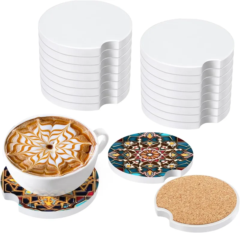 Sublimation Blank Ceramic Coaster White Ceramic Cup... From Warm_homes ...