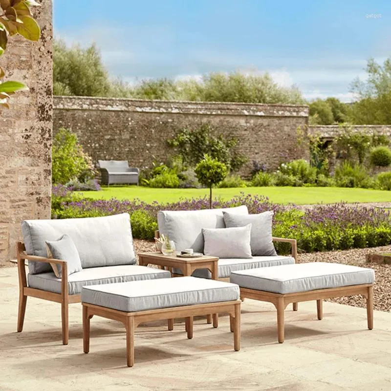 DHgate.com:Teak Wood Sun Daybed for Outdoor Patio with Cushion - Sienna ...