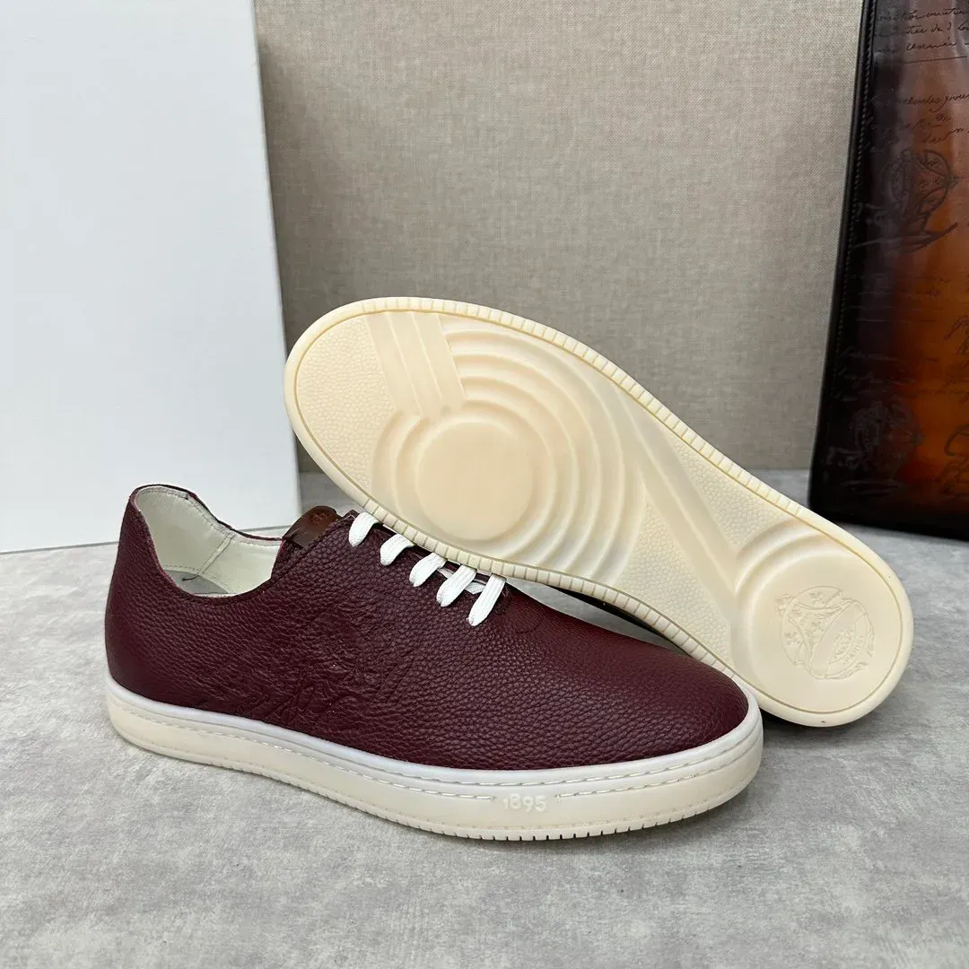 Luxury Fashion Designer Formal Board Shoes Embossed Lightweight Cut ...