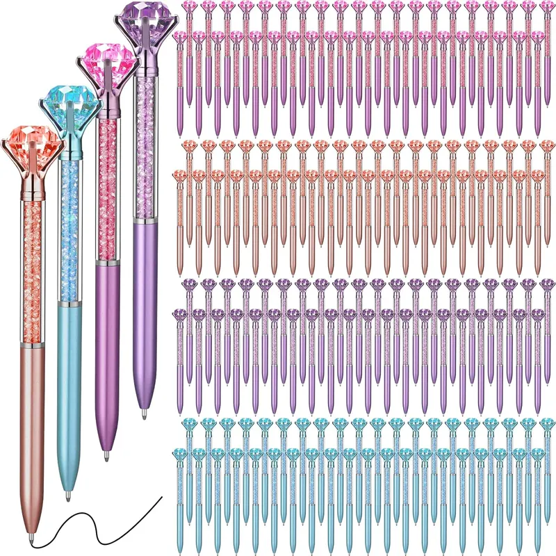 Wholesale New Big Diamond Ballpoint Pens Bling Little Crystal Pens ...