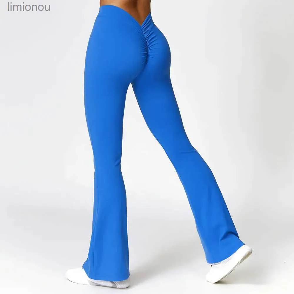 DHgate.com:V-Shape Hip Yoga Flare Pants | High-Waisted Flared ...