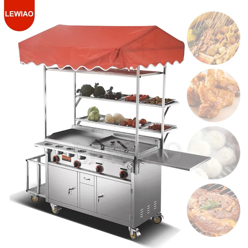 Trailer Halal Food Truck Mobile Caravan Hot Food Coffee Carts For ...
