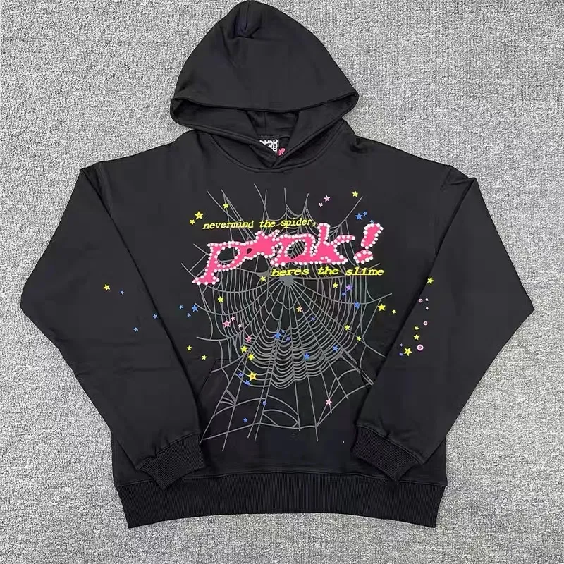 Designer Red Sp5der Sp5der Hoodie For Men And Women Embroidered Spider ...