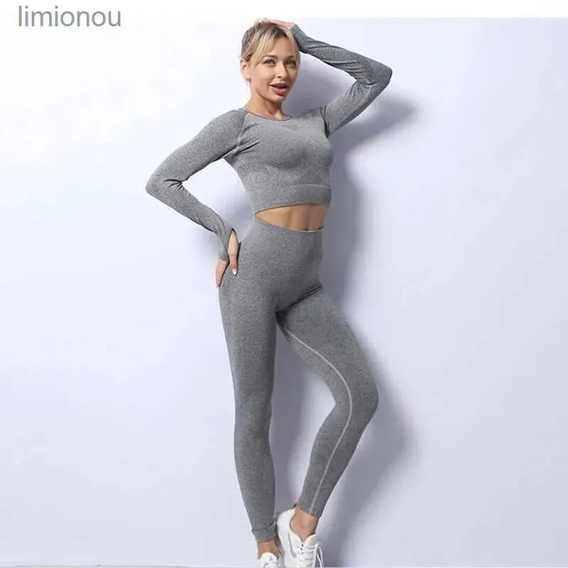 DHgate.com:Womens 2Pcs Seamless Yoga Set High Waist Leggings Sports Crop Top Workout Outfits for ...