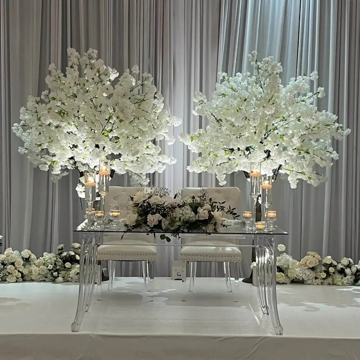 Elegant Floral Stands For Weddings 2m Faux Cherry Blossom Tree ...