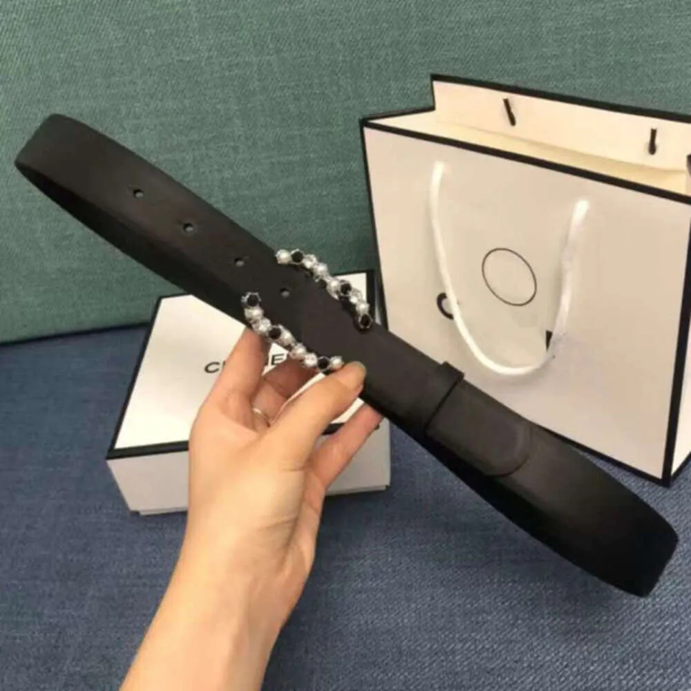 DHgate.com:Womens Luxury Leather Belt with CC Logo Buckle, 3cm Width ...