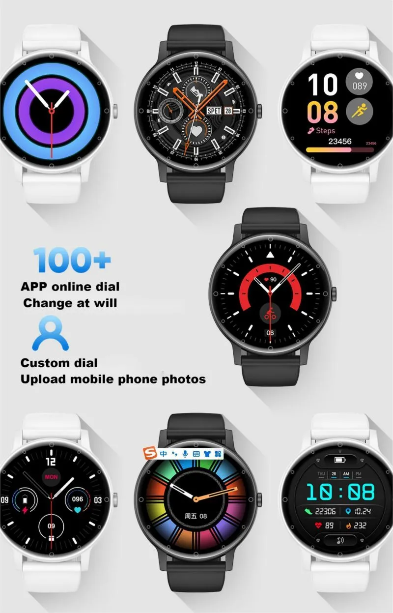 Round Smart Watch S8 1.39 Ultrathin Sport Watch With Heart Rate & Blood ...