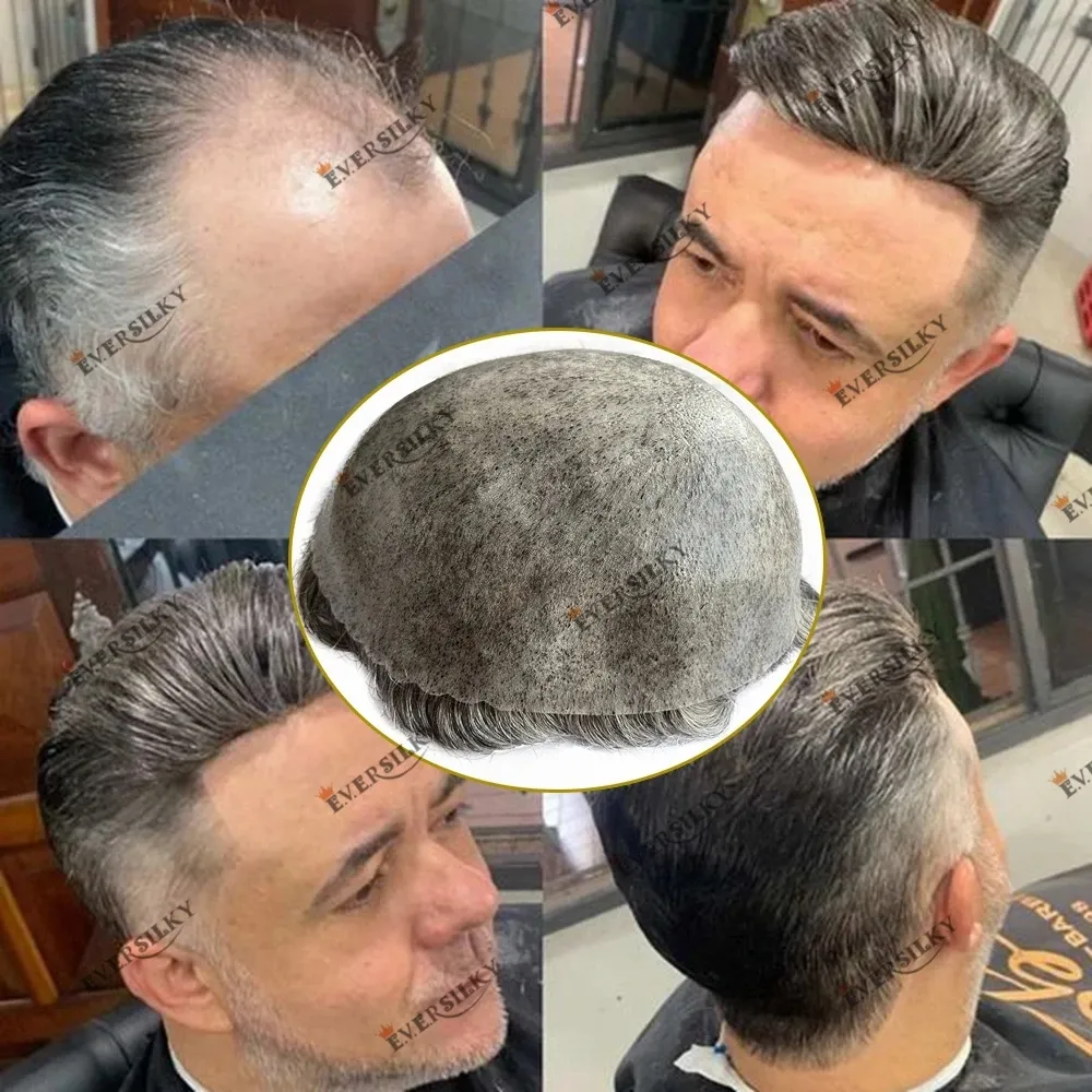 DHgate.com:Full Skin Human Hair Mens Toupee Gray Hair, Wholesale ...