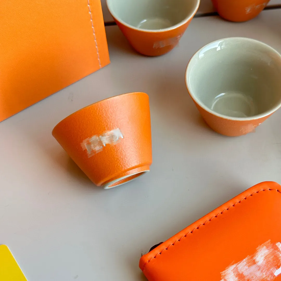 Designer Orange Tea Set Classic Letter Tea Making Set... From ...