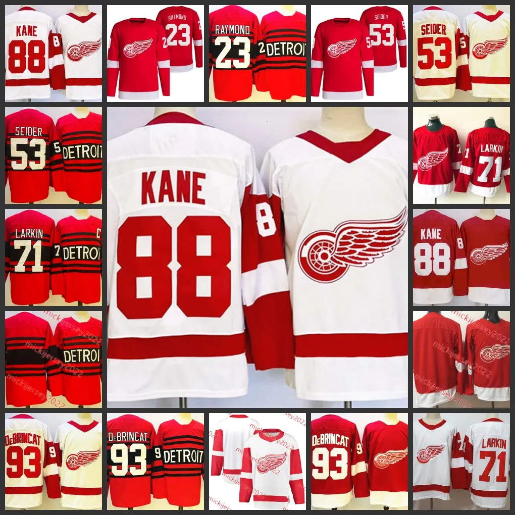 Mens Hockey Jerseys: Detroit Stitched Jersey Seider, Kane, Raymond ...