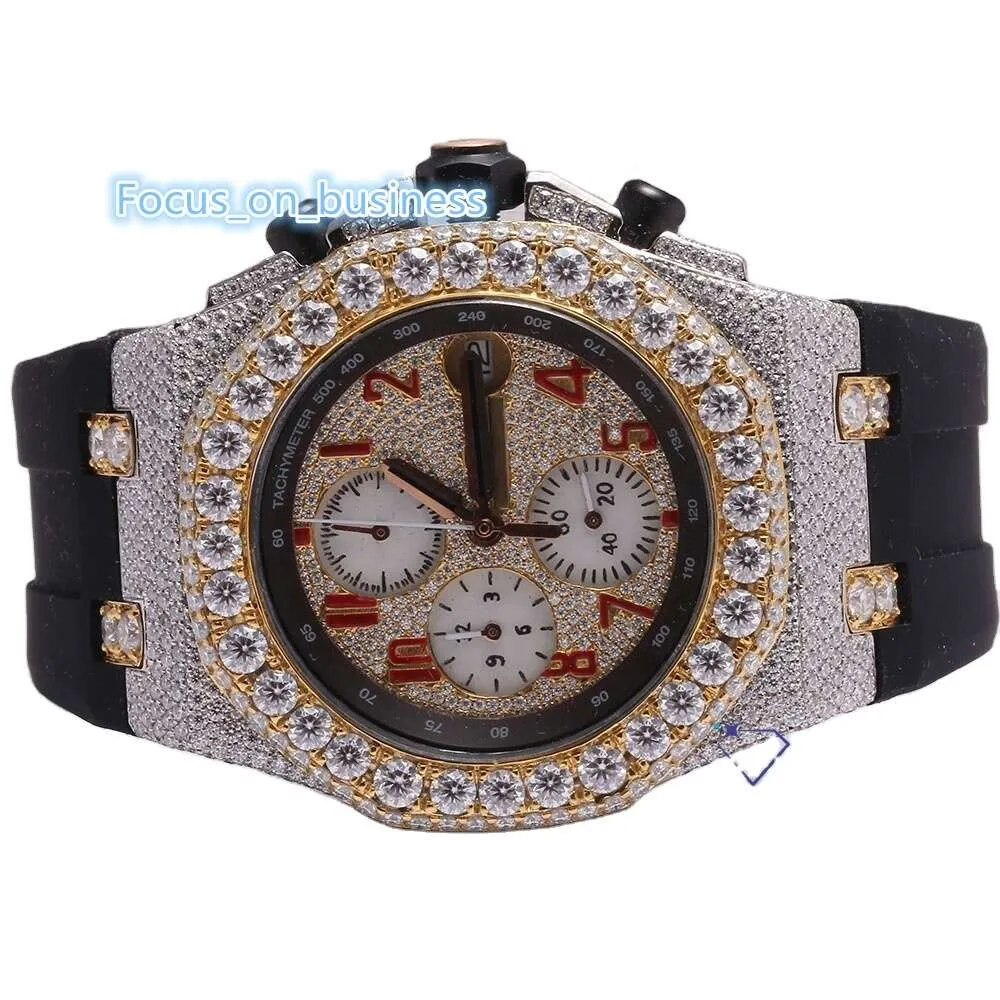 DHgate.com:Hip Hop Bustdown 41MM Mens Iced Out Branded Watch Honeycomb ...