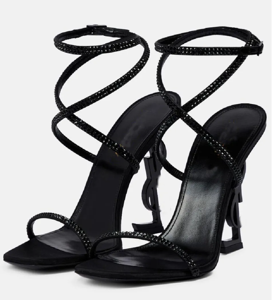 Bulk Opyum Designer Crystal Embellished Strappy High Heel Sandals ...