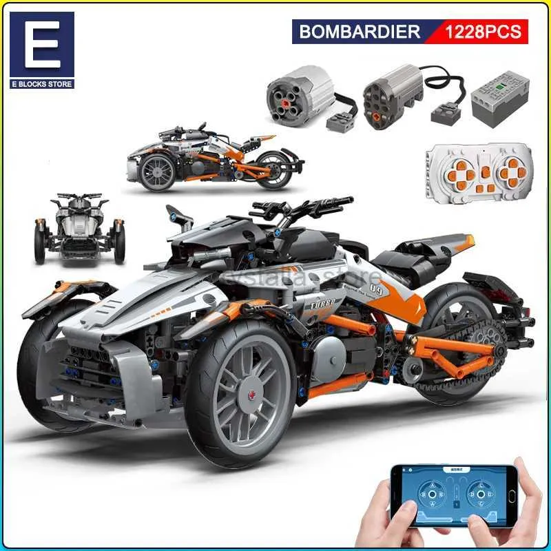 Remote Control Motorcycle Building Blocks - Technic City Motorbike ...