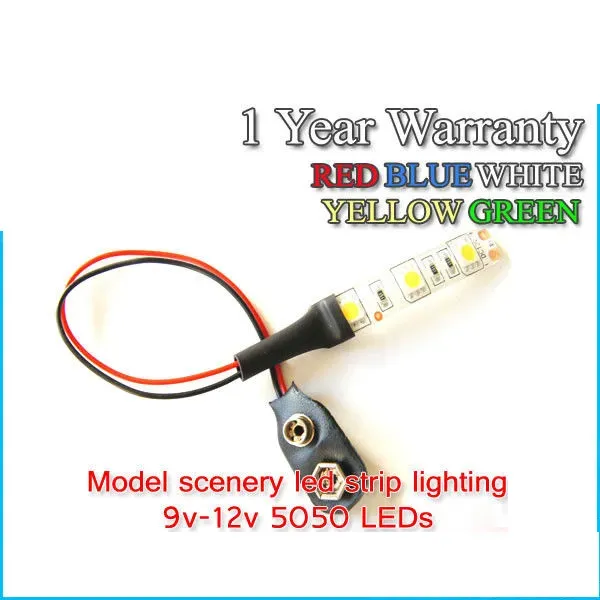 Led Strip Track Flexible LED Light Strips 9V/12V White Blue Red Green ...