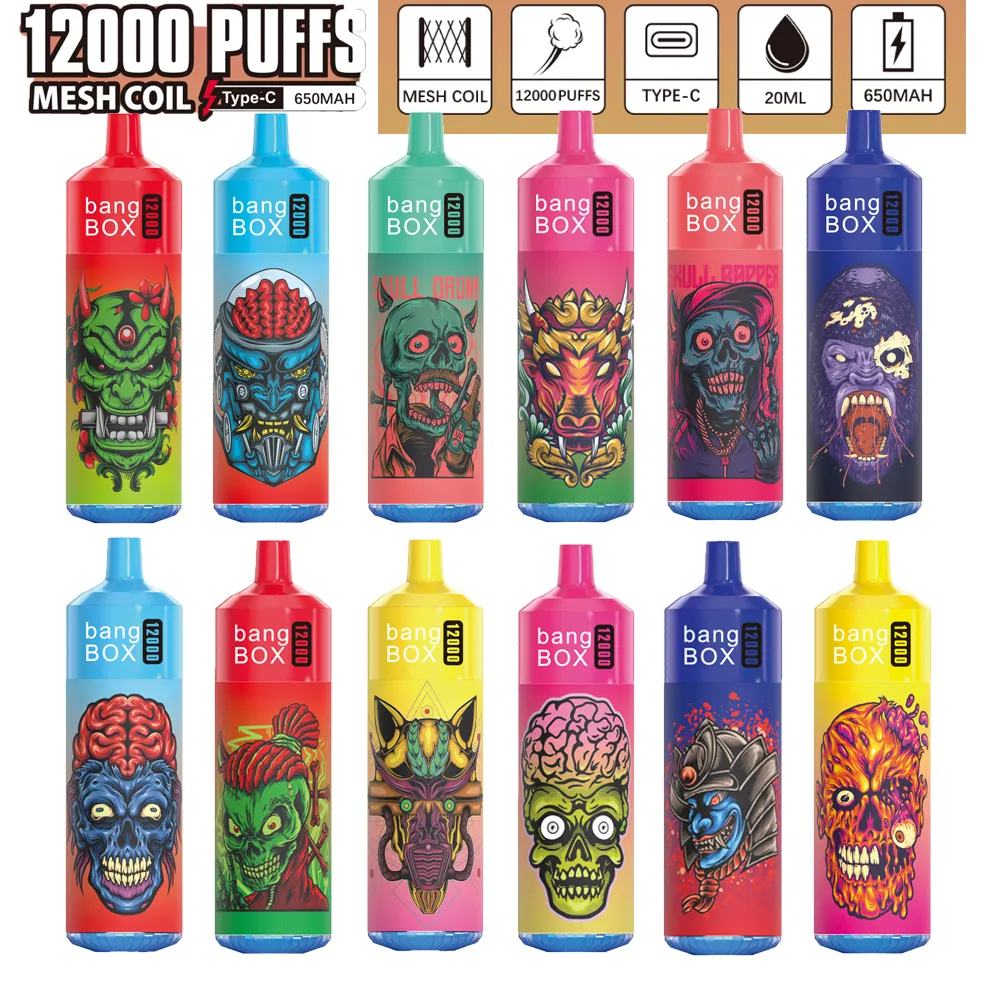 Puff 12k Vape E Cigarettes Disposable Vape Pen BangBox Puff 12000 Vapes ...