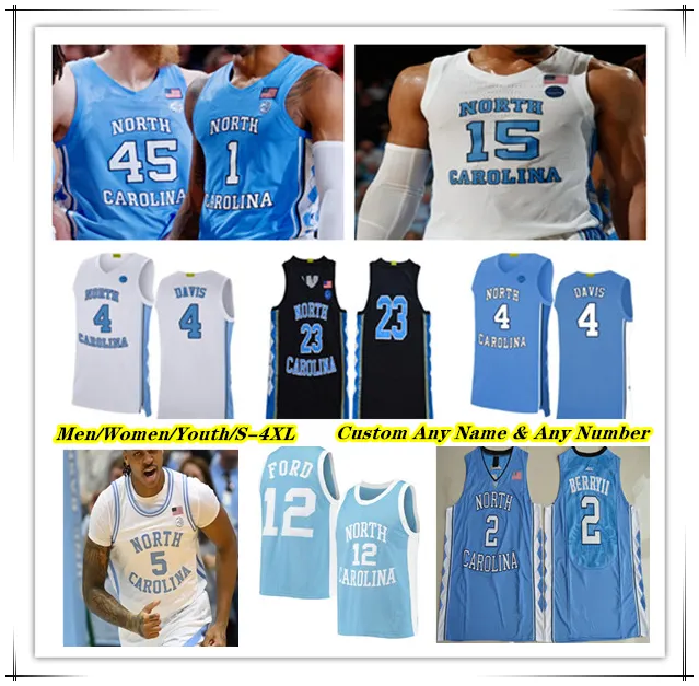 NCAA College North Carolina Tar Heels UNC Camiseta De Baloncesto RJ ...