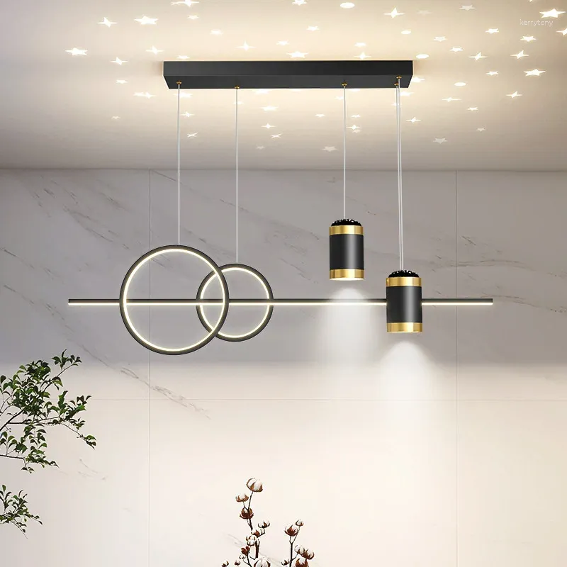 DHgate.com:Modern Starry Sky LED Chandelier, Nordic Minimalist Long ...