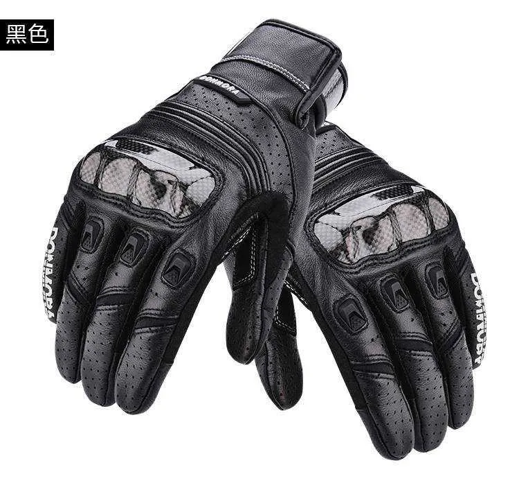Carbon Fiber Motorcycle Gloves: Summer Racing Leather, Anti-Drop ...