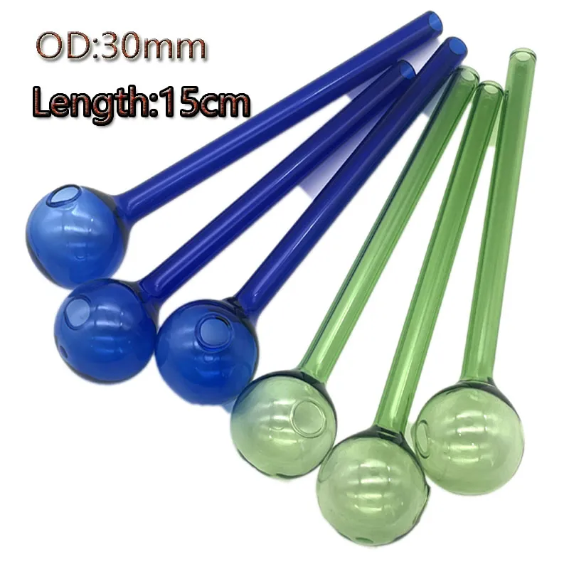 6 Inches Clear Pyrex Smoking Pipe Glass Oil Burner Pipes Mini Small ...