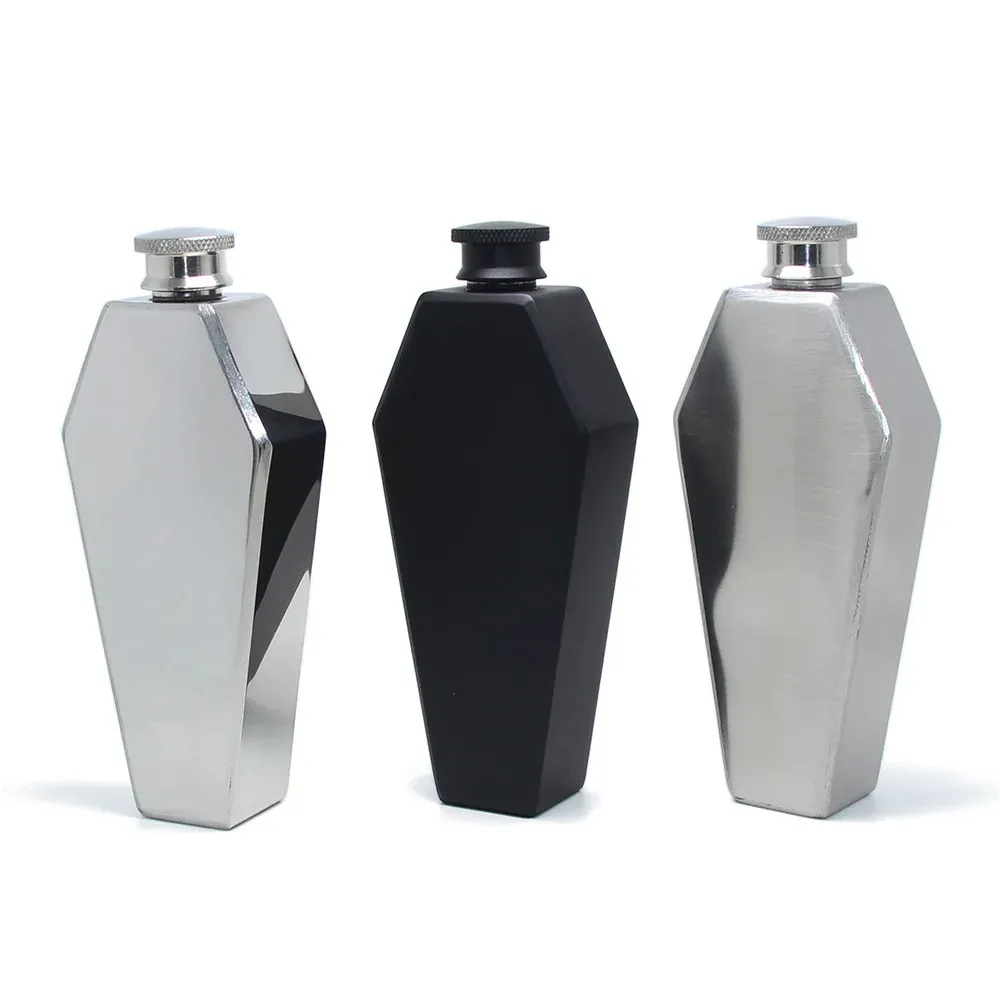 DHgate.com:Mini Stainless Steel Hip Flask with Unique Coffin Shape for ...