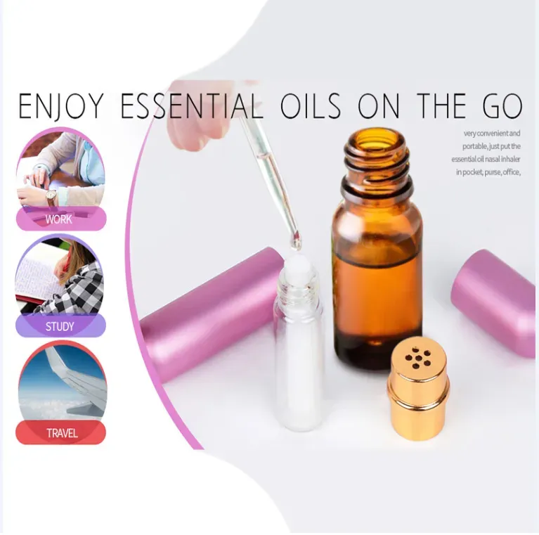 Aluminum Nasal Inhalers For Aromatherapy Essential Oil, Reusable Empty Tubes, High Quality ...