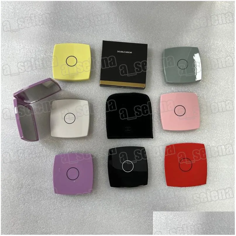 Compact Mirrors Brand Folding Face With Veet Dust Bag Magnifying Mirror ...