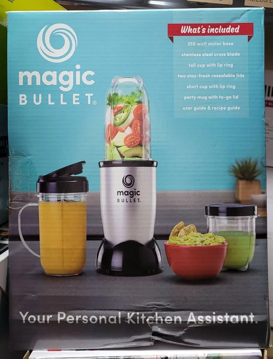 Compact Kitchen Blender Set - Silver & Black Mini Food Processor, 11 ...