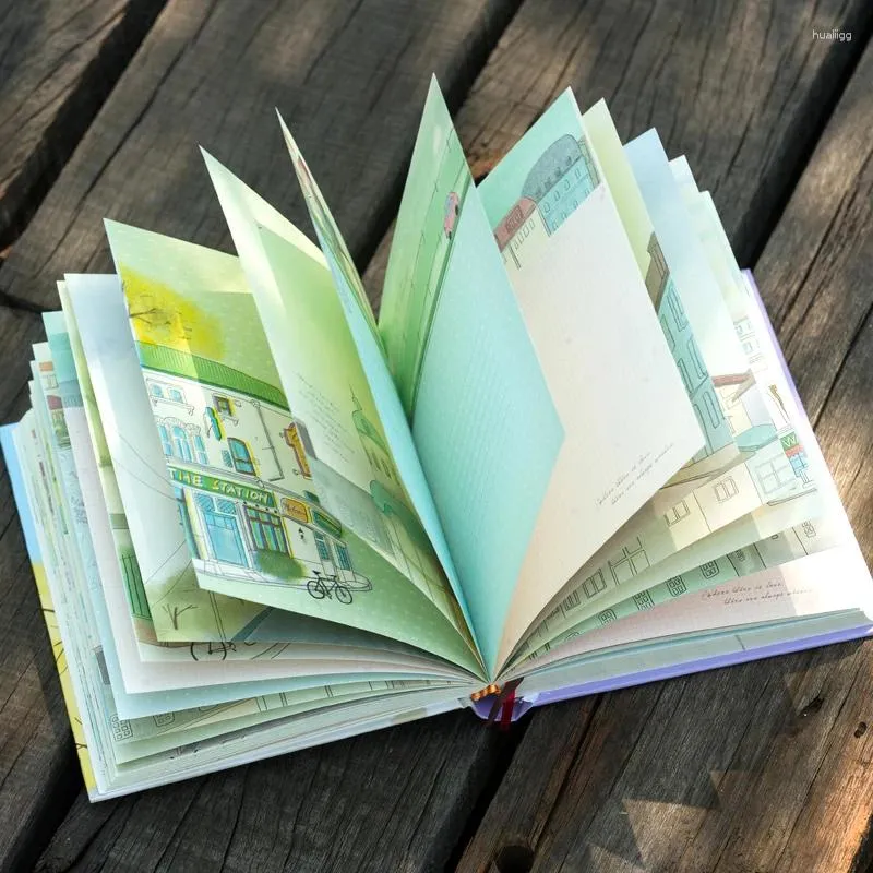 DHgate.com:144 Sheets Color Inner Page Notebook, Beautiful Journal Book ...