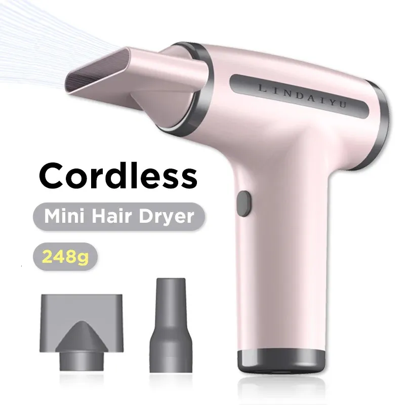 Portable Wireless Hair Dryer & Blower: Multifunctional Mini Air Gun ...