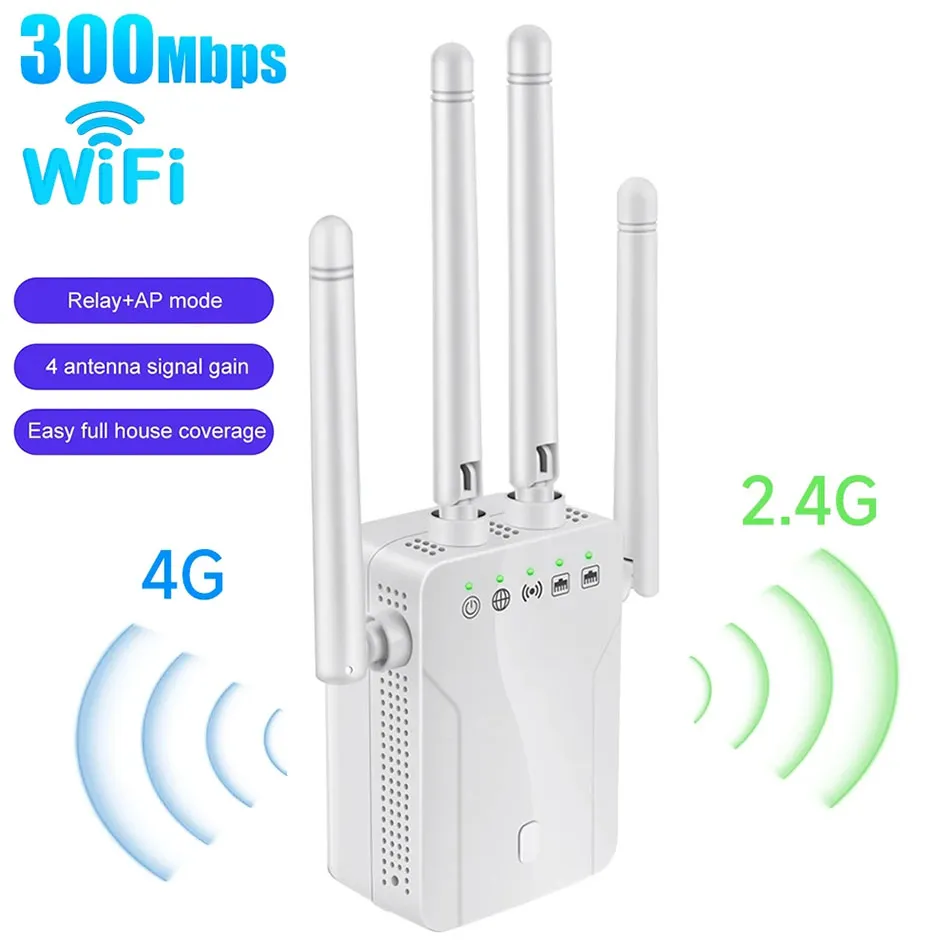 DHgate.com:300Mbps 2.4GHz Wireless WiFi Repeater Signal Extender Router ...