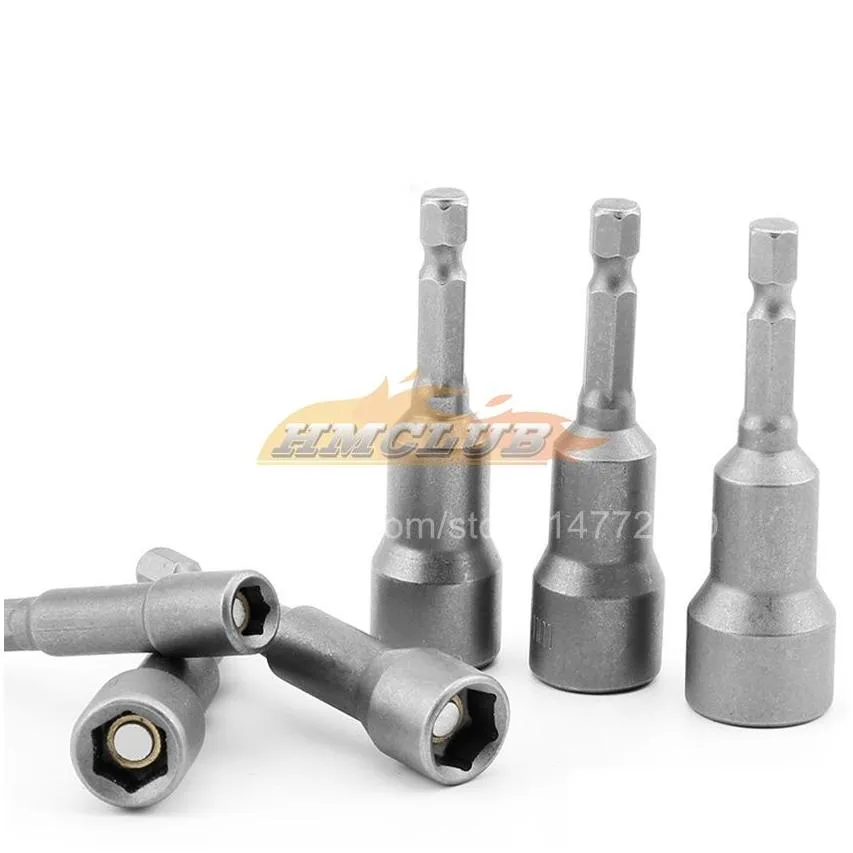 6-19mm Impact Socket Set with Magnetic Nut Driver, 1/4 Hex Key, Drill ...
