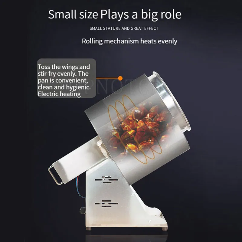 Electric 1500W Chestnut Roaster Stainless Steel Roller Type Nut Melon ...