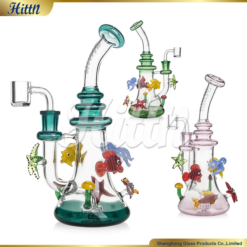 Hittn Glass Man Dab Rig With Showerhead Perc, Bubbler, And Cute Octopus ...