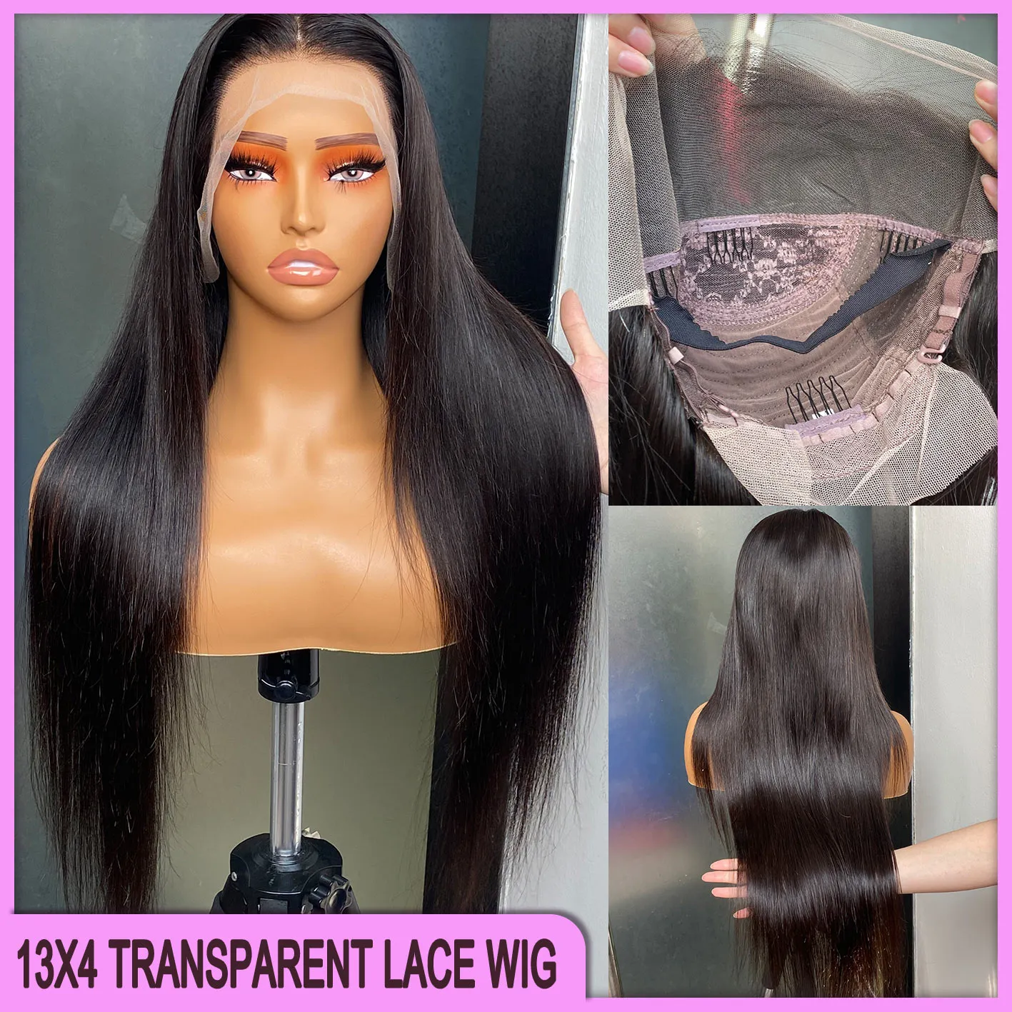 Grade 12A Peruvian Indian Brazilian Silky Straight 13x4 Transparent ...