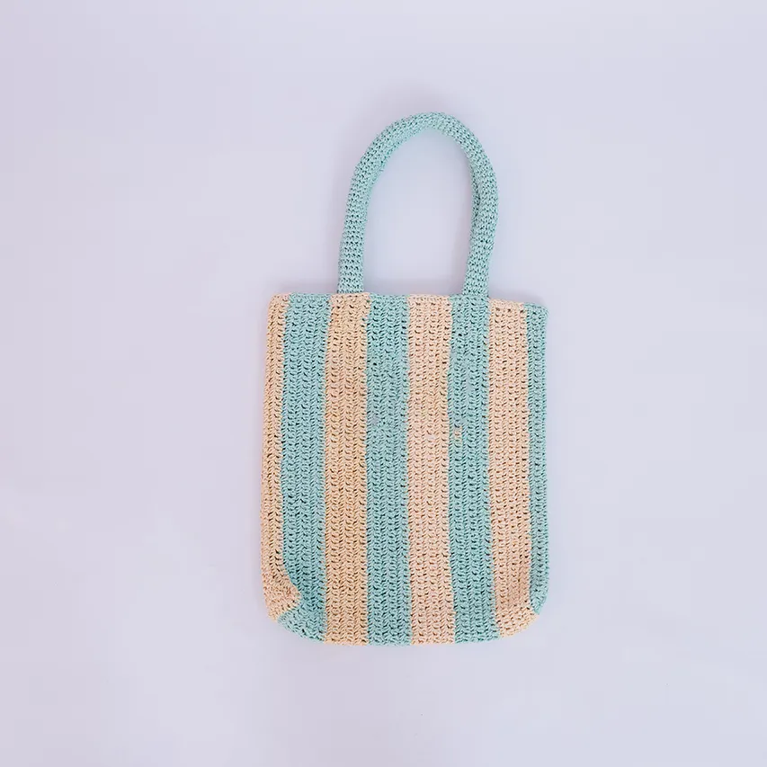 Luxury Lafite Grass Tote Bag With Straw And Triangle Label Large ...