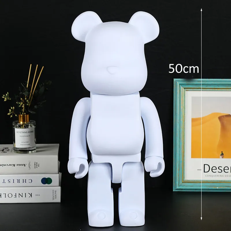 DHgate.com:DIY Paint Bearbrick Statue: 50cm Cartoon Art Sculpture for ...