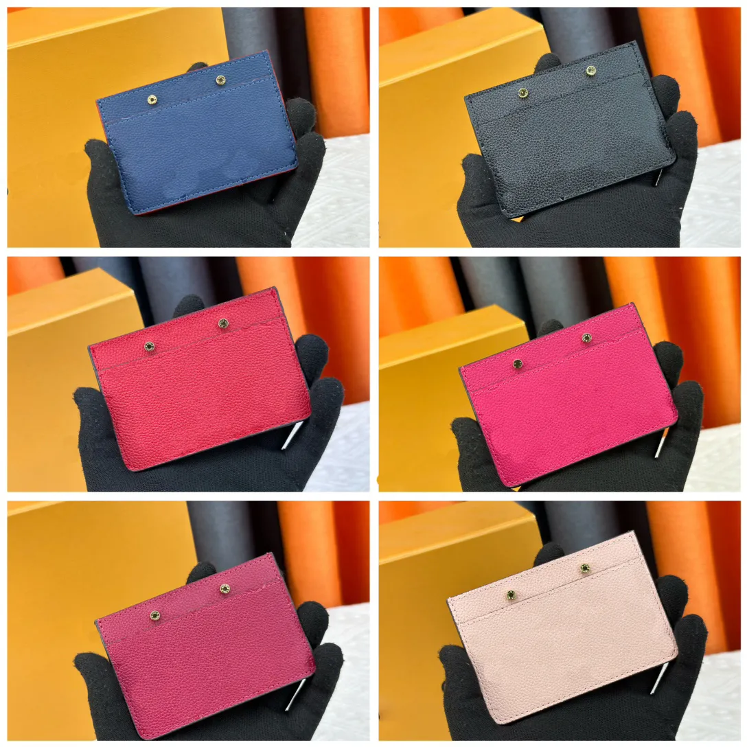Mini Embossed Card Holder With Orange Box Coin Purses Key Pouch Genuine ...
