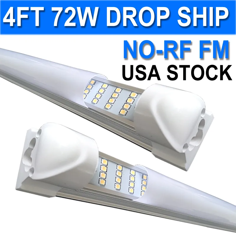 4Ft Led Shop Lights,4 Feet 4 4 Rows Integrated LED Tube Light,72W ...