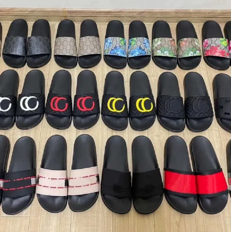 DHgate.com:Double letter G Men Designer Slippers Women's Floral Brocade ...